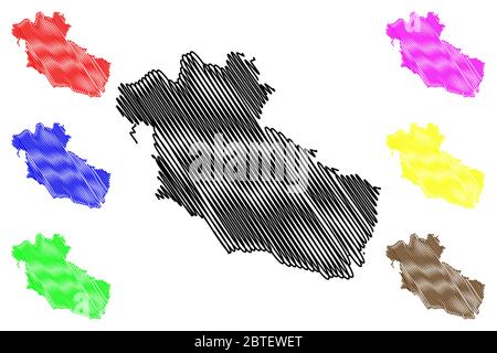 Bytom City (Republic of Poland, Silesian Voivodeship) map vector ...