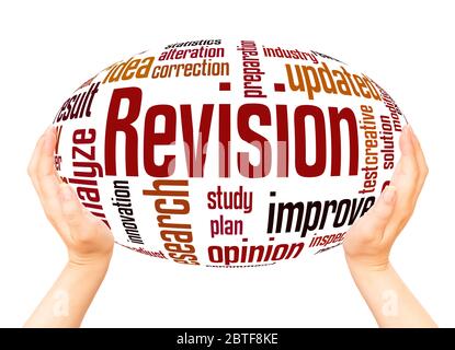 Revision word cloud concept on white background Stock Photo - Alamy