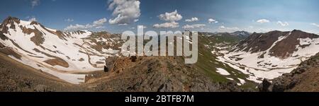 Corkscrew Pass Panoramic with Road Stock Photo - Alamy