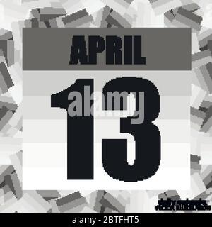 April 13 icon. For planning important day. April 13th illustration ...