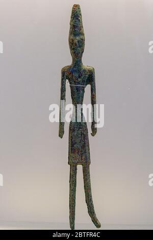male statuettes, from Byblos, bronze, middle bronze Age, Beirut ...