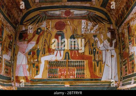 anthropomorphic mummy coffin, painting detail, Gregorian Egyptian ...