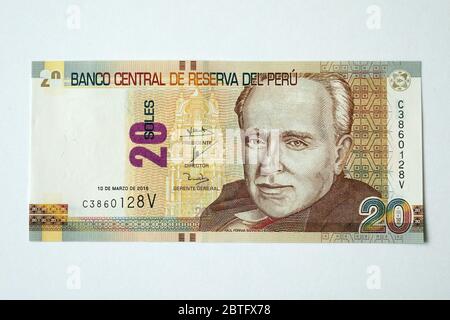 Peruvian sol, Peruvian currency, Peruanischer Sol, banknote, PEN, Peru ...