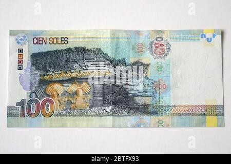 Peruvian sol, Peruvian currency, Peruanischer Sol, banknote, PEN, Peru ...