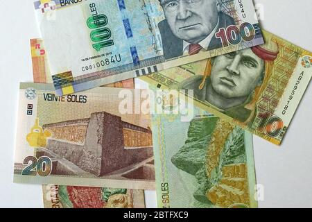 Peruvian sol, Peruvian currency, Peruanischer Sol, banknote, PEN, Peru ...