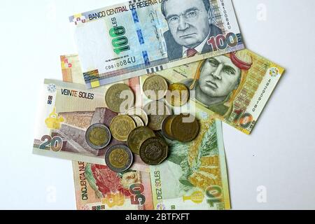 Peruvian sol, Peruvian currency, Peruanischer Sol, banknote, PEN, Peru ...