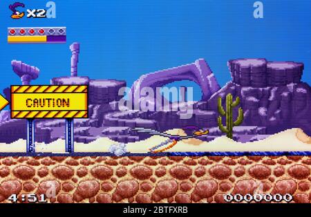 Road Runner's Death Valley Rally - SNES Super Nintendo - Editorial use ...