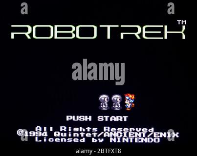 Robotrek - SNES Super Nintendo - Editorial use only Stock Photo - Alamy