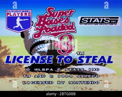 Super Bases Loaded III 3 - SNES Super Nintendo - Editorial use only ...