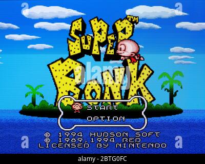 Super Bonk - SNES Super Nintendo - Editorial use only Stock Photo - Alamy