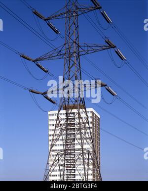 Pylon, Tower Block, Stratford, Newham, London, England Stock Photo - Alamy