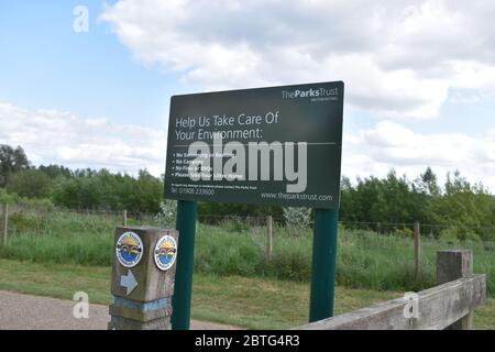 Sign for the Iron trunk aqueduct in Wolverton near Cosgrove Milton ...