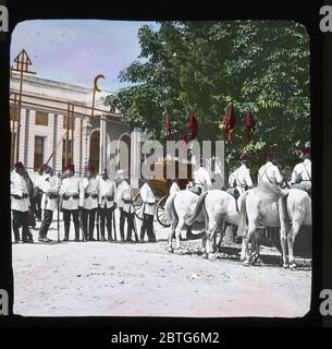 Istanbul Constantinople: Troop parade at the Selamlik of the Yildiz ...
