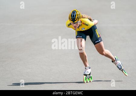 WOLVEGA, NETHERLANDS - MAY 20: Robin Groot seen during the training ...