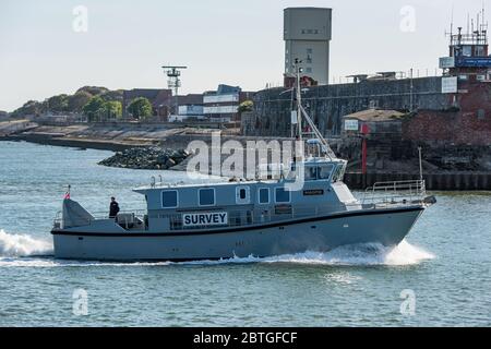 HMS Magpie (H130) is a hydrographic survey vessel operated by the Royal ...