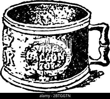 A typical representation of a Tankard, that resembles a cup, drawing ...