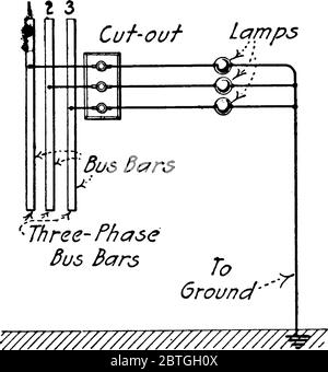 An experimental set-up, to illustrate, a lamp ground detector for a ...