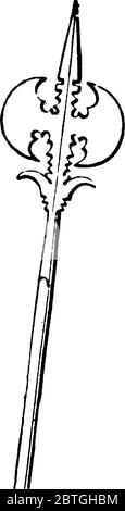A type of blade, Halberd, from the time of Charles II, vintage line ...