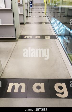 The magazine section at the Seattle Public Library, Central Library, in ...