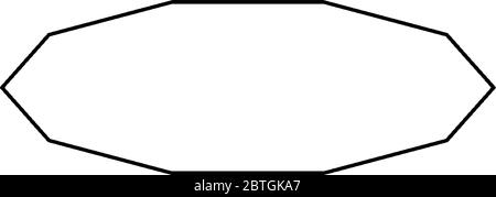 Twelve Sided Polygon, all sides are unequal in length and interior ...