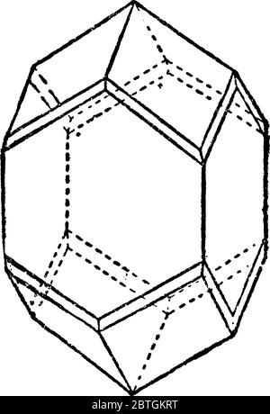 A Zircon, vintage line drawing or engraving illustration Stock Vector ...