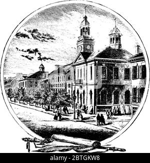 Independence Hall Vector Illustration Stock Vector Image & Art - Alamy