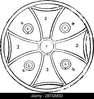 Image showing designs of a carpet, vintage line drawing or engraving ...