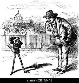 This cartoon caricature by Thomas Nast depicts Abraham Hewitt as Don ...