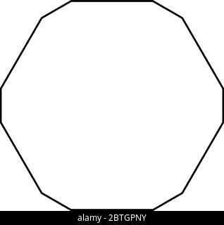 Twelve Sided Polygon, all sides are unequal in length and interior ...