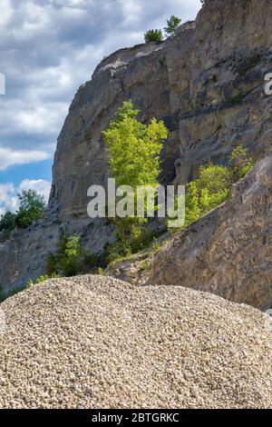 Quarry with mining and stone production Stock Photo - Alamy