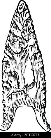 A typical representation of a Old stone relic of Norse warfare, vintage ...