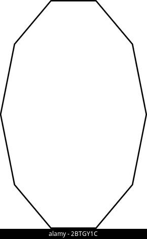 Twelve Sided Polygon, all sides are unequal in length and interior ...