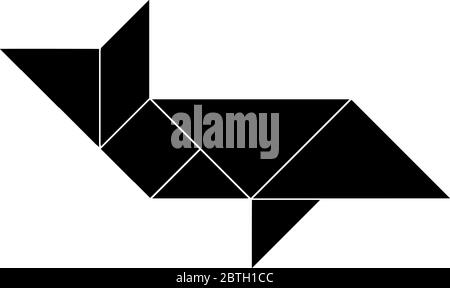 This tangram represents dolphin, tangrams gives students an opportunity ...