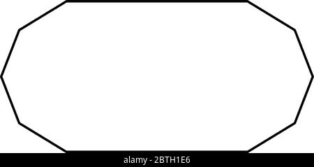 Twelve Sided Polygon, all sides are unequal in length and interior ...