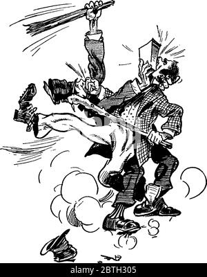 Black and white cartoon illustration of men comic characters big set ...