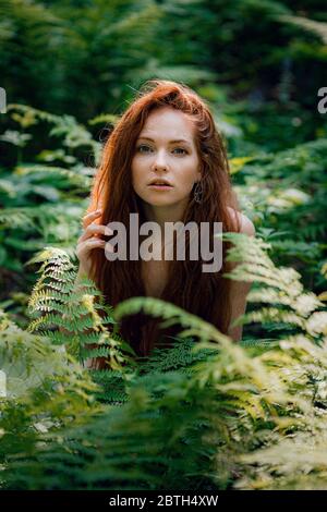 A Beautiful, Magical, Mysterious Fairy, Nymph wearing the white dress ...