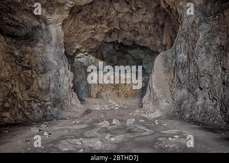 Scary Terrible Stone Cave Stock Photo - Alamy