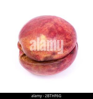 Two halves of rotten nectarine isolated on white background Stock Photo ...