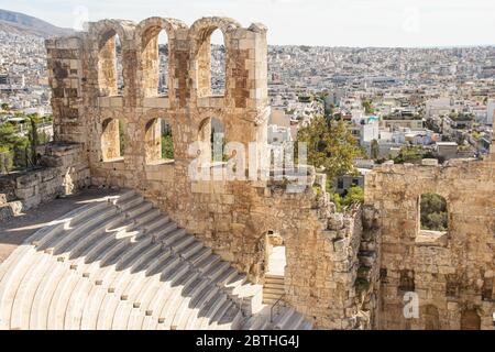 HISTORICAL COLISEUM AND ARCHITECTURE FROM ACROPOLIS, ATHENS Stock Photo ...