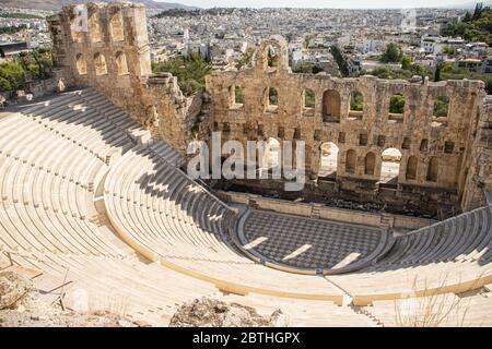 HISTORICAL COLISEUM AND ARCHITECTURE FROM ACROPOLIS, ATHENS Stock Photo ...