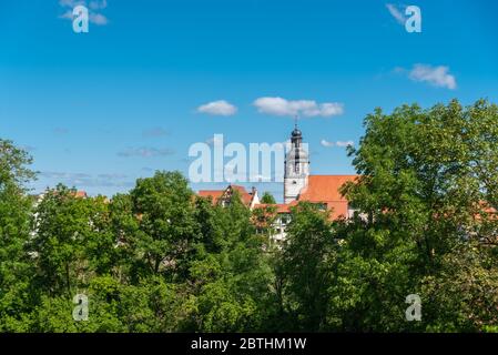 View to the St Martin church, Gochsheim, Baden-Wurttemberg, Germany ...
