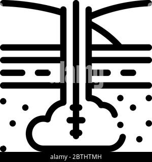 gas entry into ground icon vector outline illustration Stock Vector ...