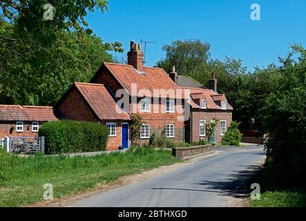 Cottages in the village of Lockington, East Yorkshire, England UK Stock ...