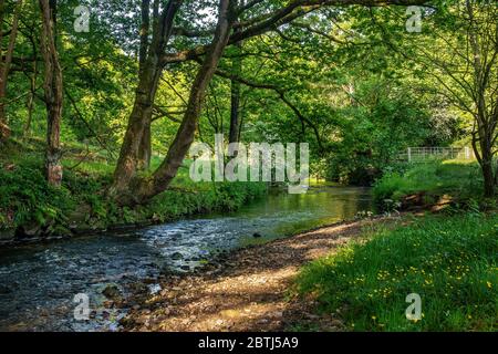 The River Douglas flows through the village of Adlington, Chorley ...