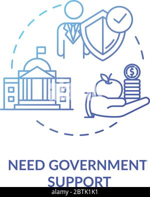 Need government support concept icon Stock Vector Image & Art - Alamy