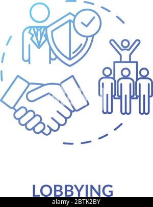 lobbying interest line icon, outline symbol, vector illustration ...