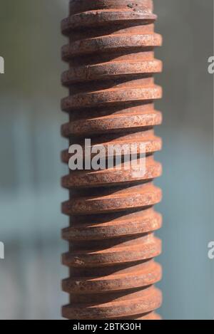 Old rusty anchor bolt with iron plate Stock Photo - Alamy