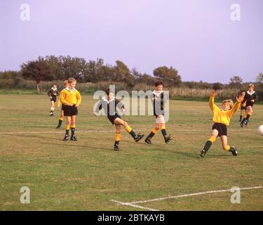 Boys playing football at school Pupils at Comprehensive School in ...