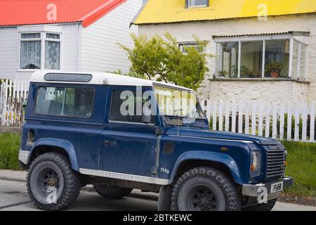 Land Rover in Stanley, Falkland Islands Stock Photo - Alamy