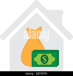 home money icon bank icon Stock Vector Image & Art - Alamy